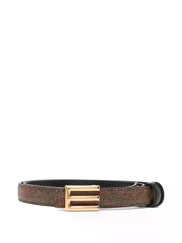 Etro Paisley Pattern Belt - Brown