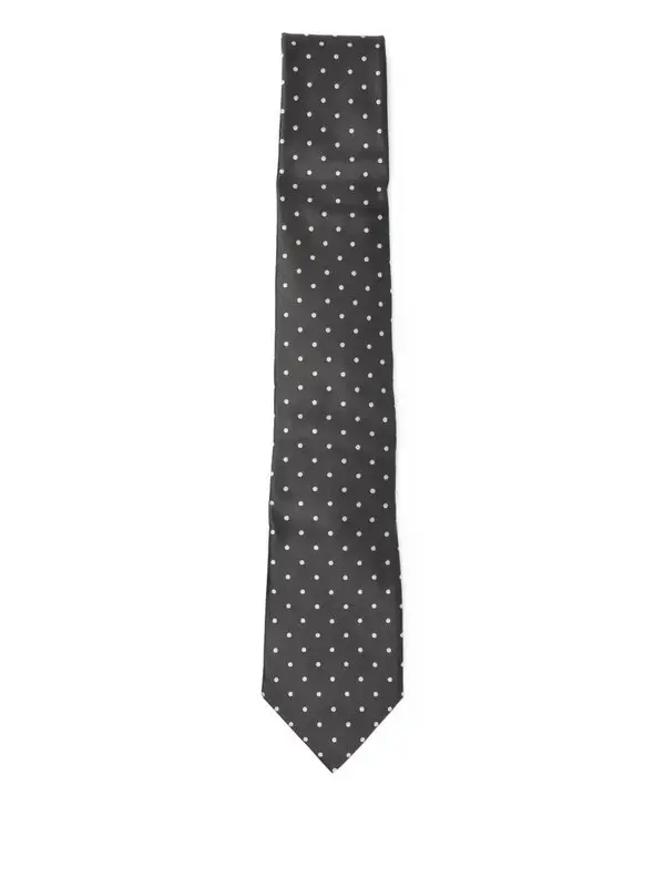 TOM FORD Silk Polka-dot Neck Tie - Grey