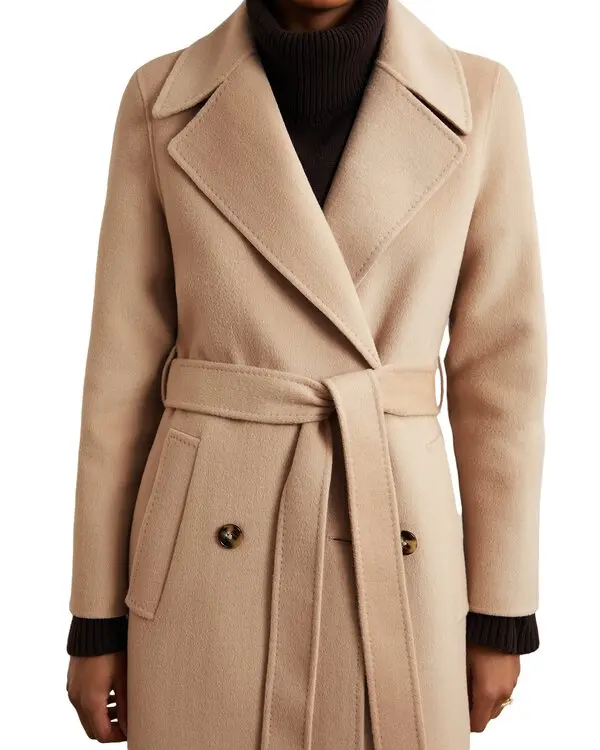 REISS Rene Double Breasted Coat - Neutral