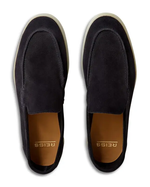 REISS Kason Slip-on Loafers - Navy