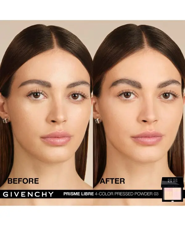 Givenchy Prisme Libre Ultra-blurring & Color-correcting Pressed Powder - 03- Voile Rosã© (for Light To Medium Com