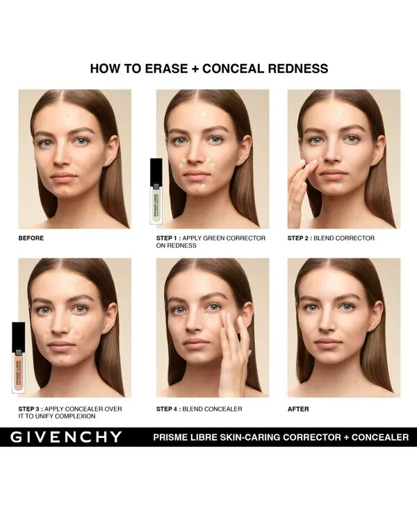 Givenchy Prisme Libre Skin-caring Corrector Green - Green - Targets Redness And Imperfection