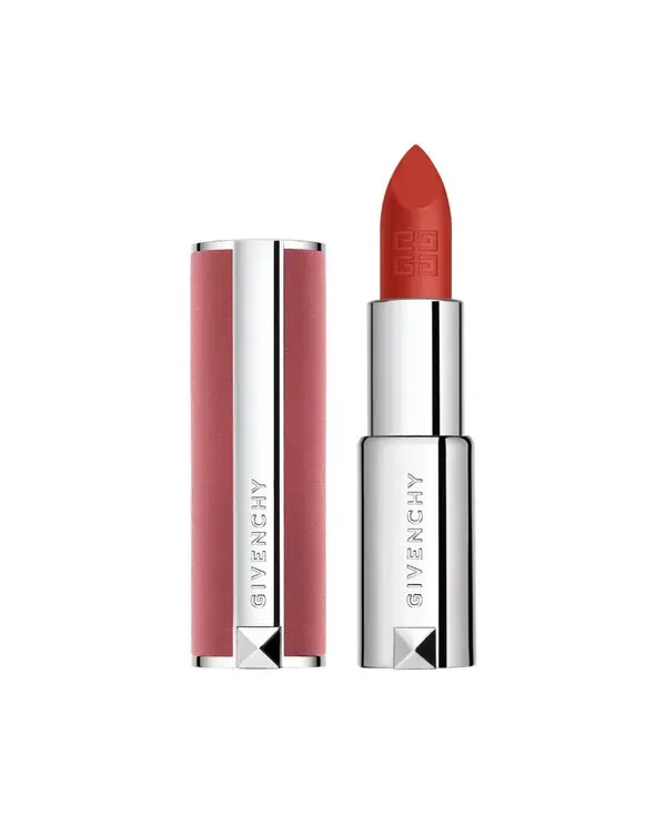 Givenchy Le Rouge Sheer Velvet Matte Lipstick 50 Brun Acajou - 32 Rouge Brique - Brick Red With Dusty O