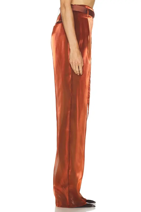 Lapointe Metallic Organza Belted Pant