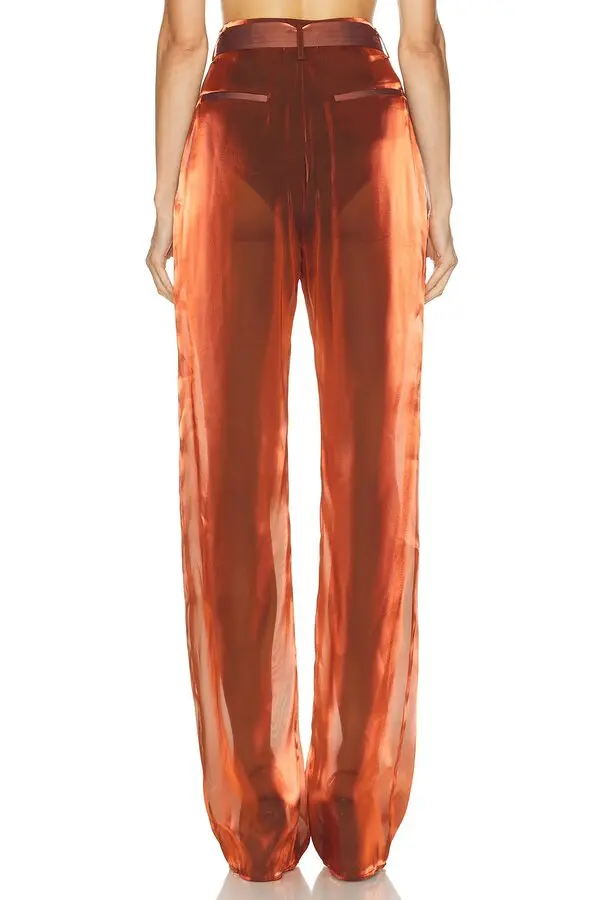 Lapointe Metallic Organza Belted Pant