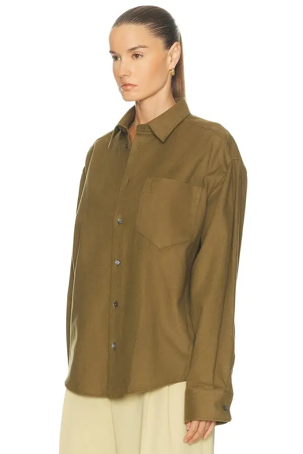 Ami Boxy Button-up Top
