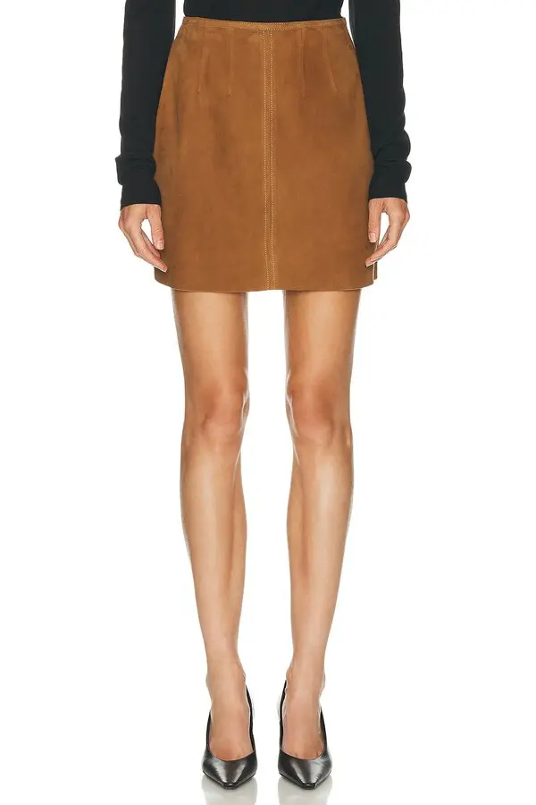 HOUSE OF DAGMAR Suede Mini Skirt