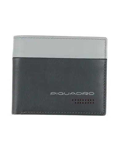 PIQUADRO Wallet Lead Cow Leather - Grey