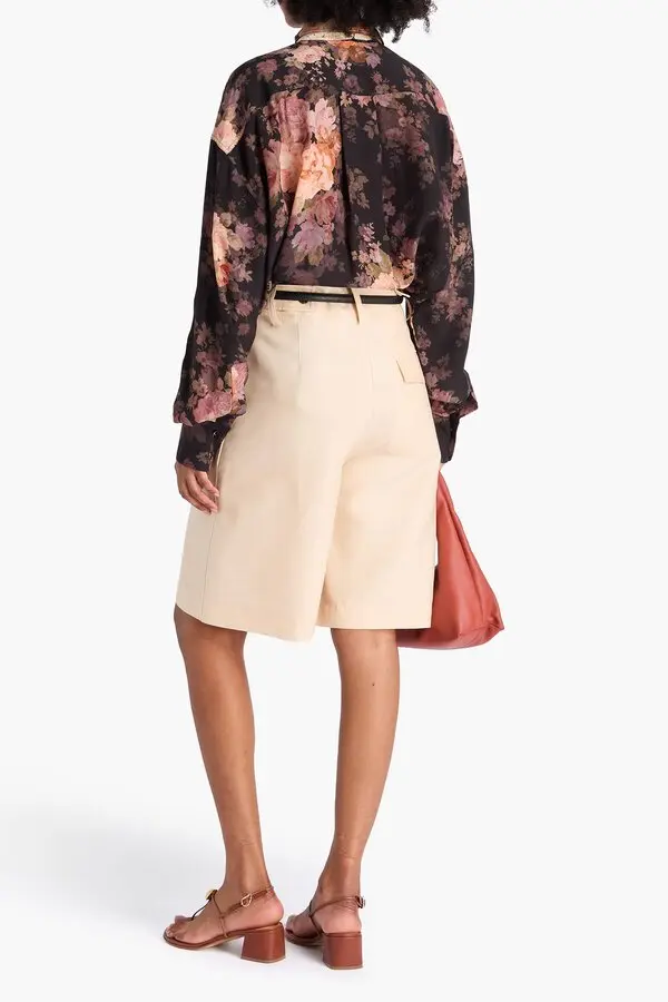 Zimmermann Floral-print Silk-crepe Shirt