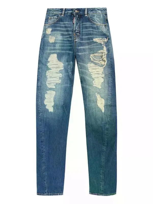 Dsquared2 Distressed Wide-leg Jeans