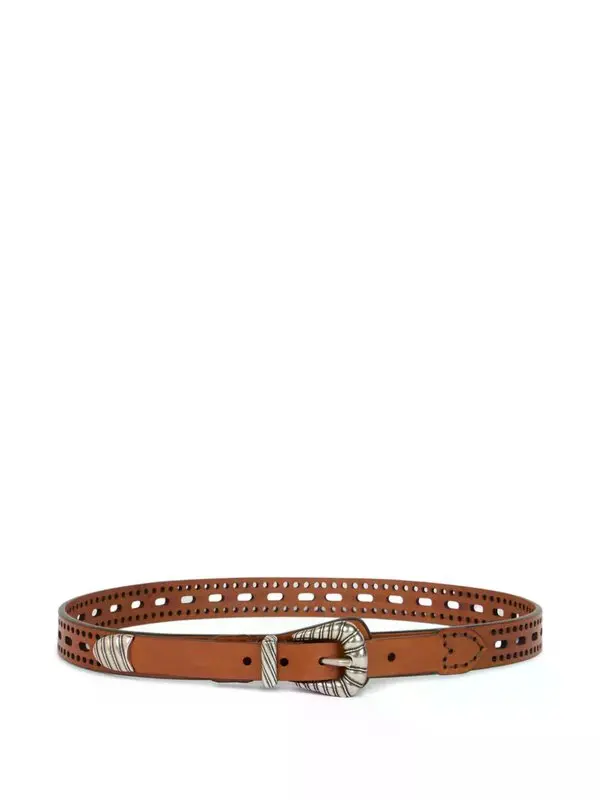 Etro Openwork Leather Belt - Brown