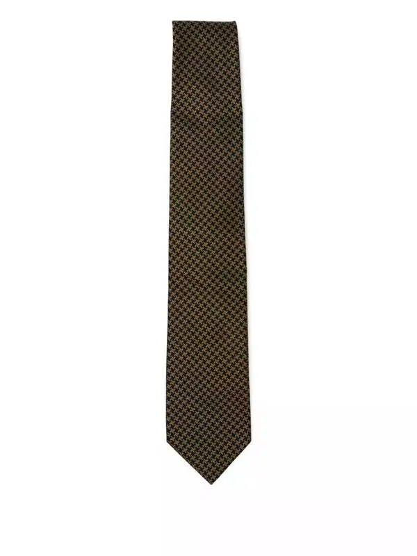TOM FORD Patterned Jacquard Silk Neck Tie - Brown