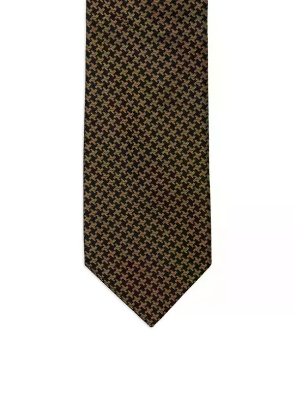 TOM FORD Patterned Jacquard Silk Neck Tie - Brown