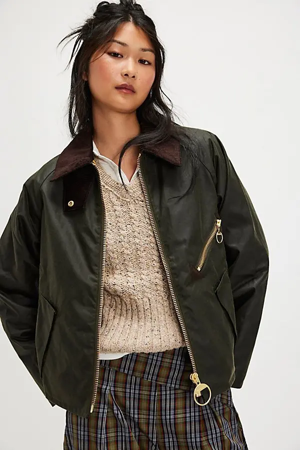 Barbour Arlene Wax Jacket - Fern