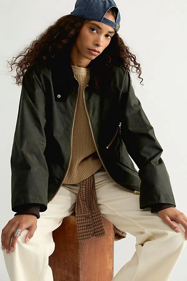 Barbour Arlene Wax Jacket - Fern