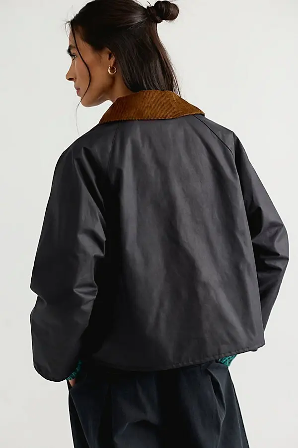 Barbour Arlene Wax Jacket - Navy