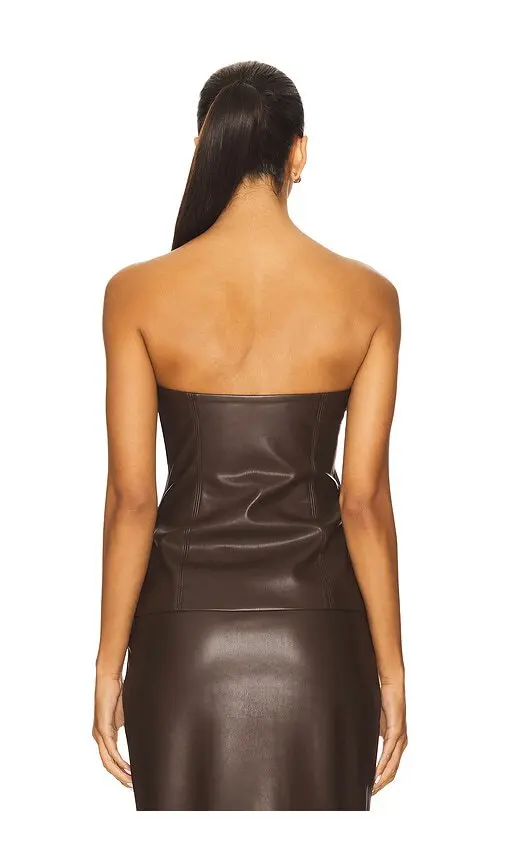 Susana Monaco Faux Leather Tube Top
