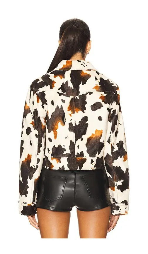Superdown Leah Cow Print Jacket