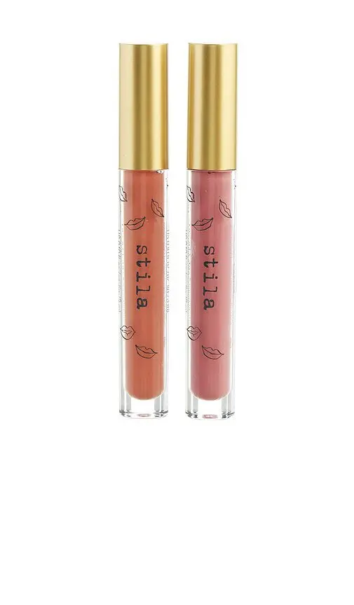 STILA Kisses Make Me Happy Stay Day Liquid Lipstick Duo - Sugar Peach & Petal