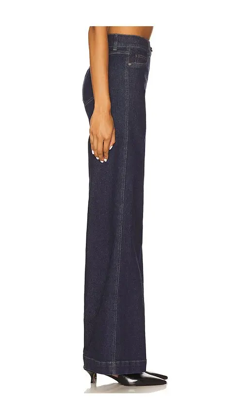 Spanx Pull-on Wide Leg Jeans In Dark Wash