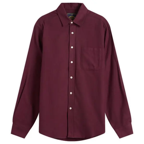 Portuguese Flannel Teca Flannel Shirt - Bordeaux
