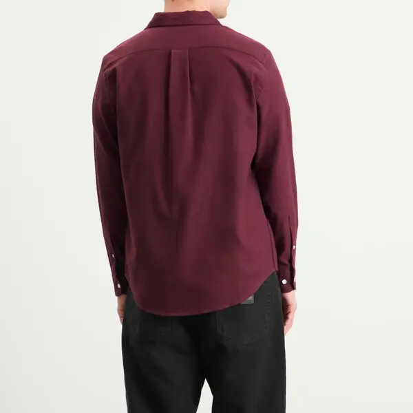 Portuguese Flannel Teca Flannel Shirt - Bordeaux