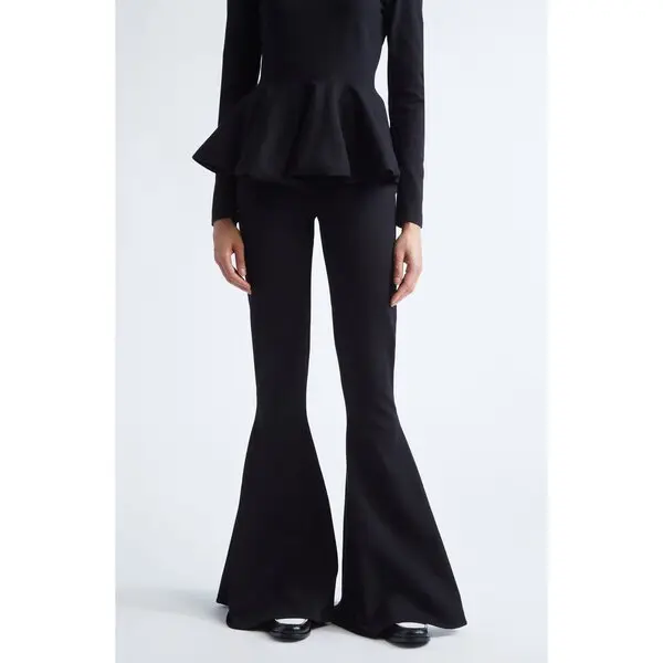 Giambattista Valli Knit Flare Leg Pants - Black