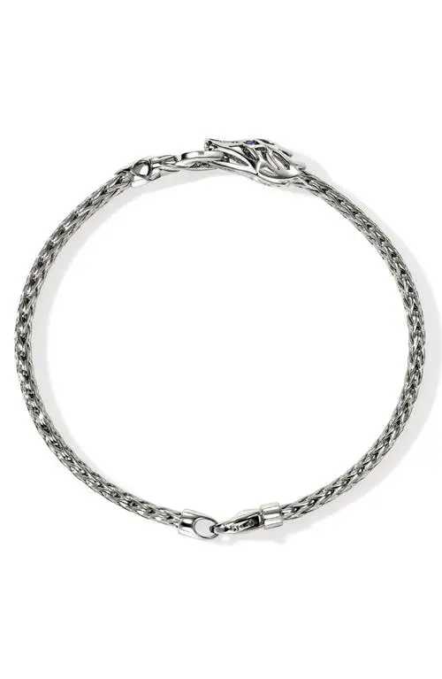 John Hardy Sterling Diamond & Sapphire Naga Bracelet - Silver