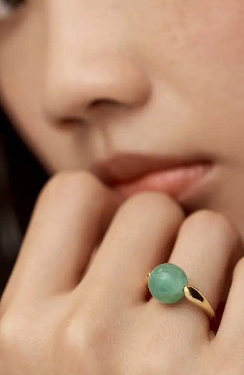 Monica Vinader X Kate Young Round Stone Ring