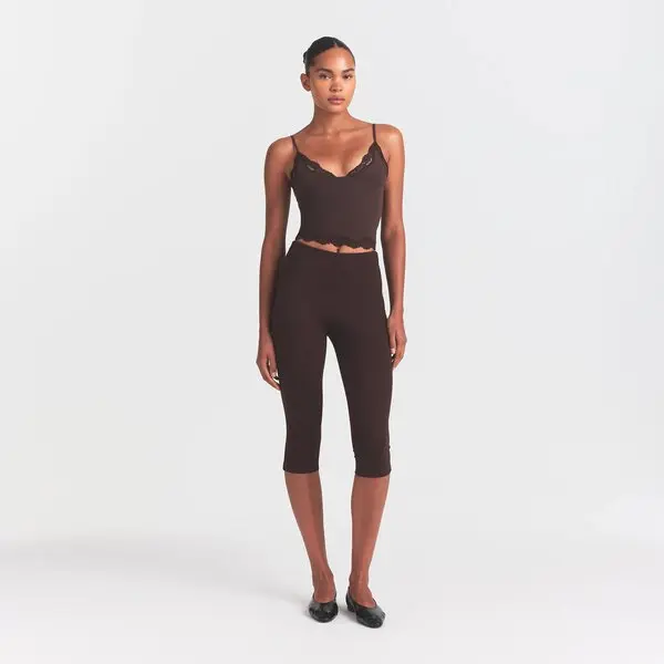 SKIMS The Essential Collection High Waisted Capri - Espresso