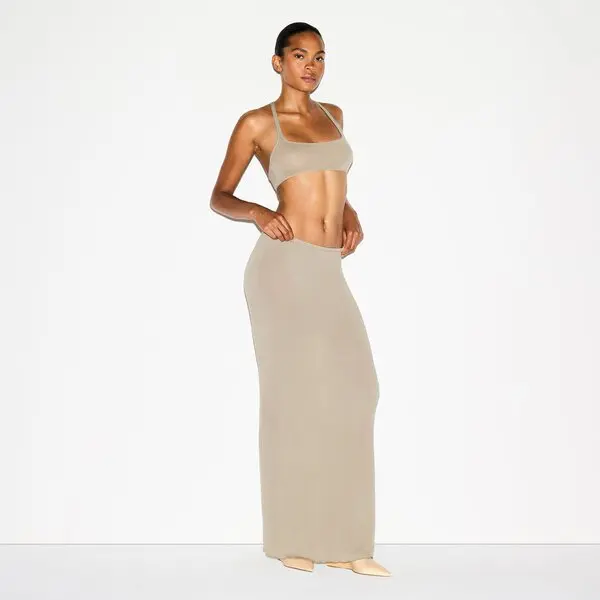 SKIMS Sheer Modal Long Skirt - Dune