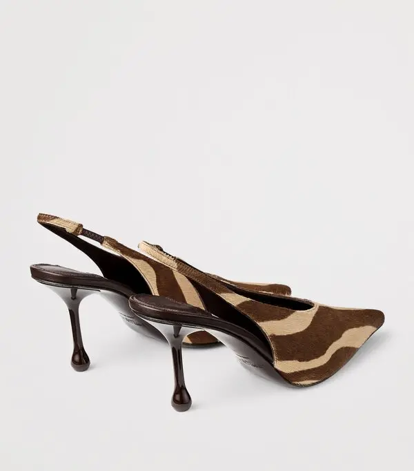 JIMMY CHOO Isa 80 Calf Hair Slingback Pumps