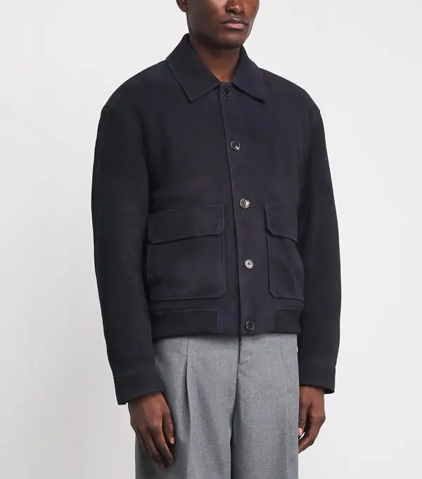 FRAME Suede Bomber Jacket