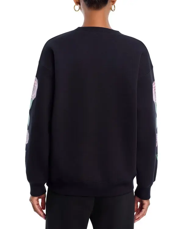 Aqua Rose Graphic Sweatshirt