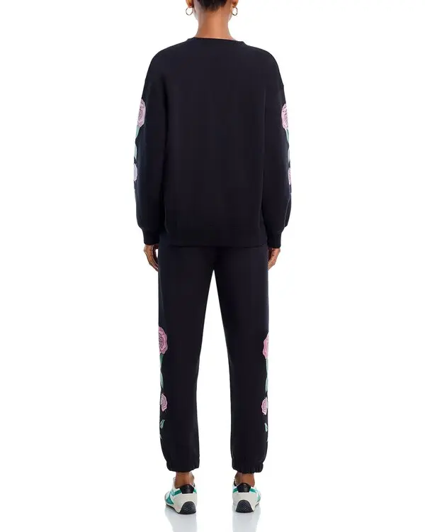 Aqua Rose Graphic Sweatshirt