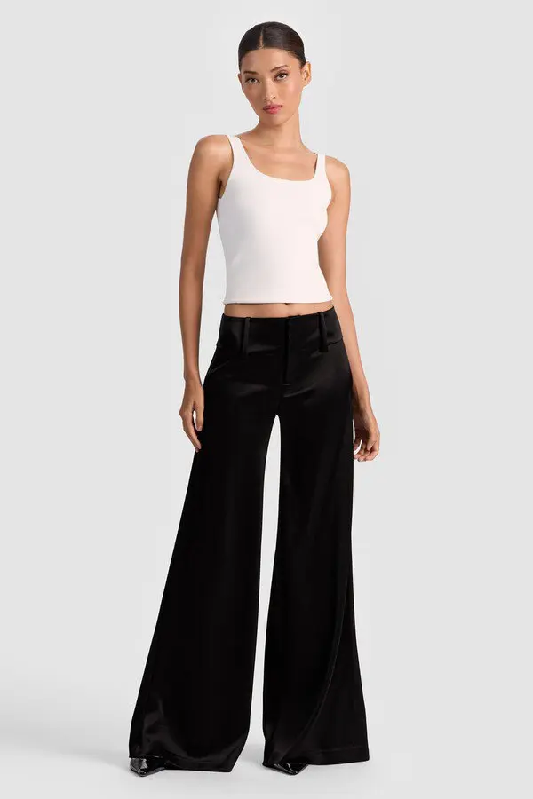 Alice + Olivia Olivia Satin Wide Leg Pant