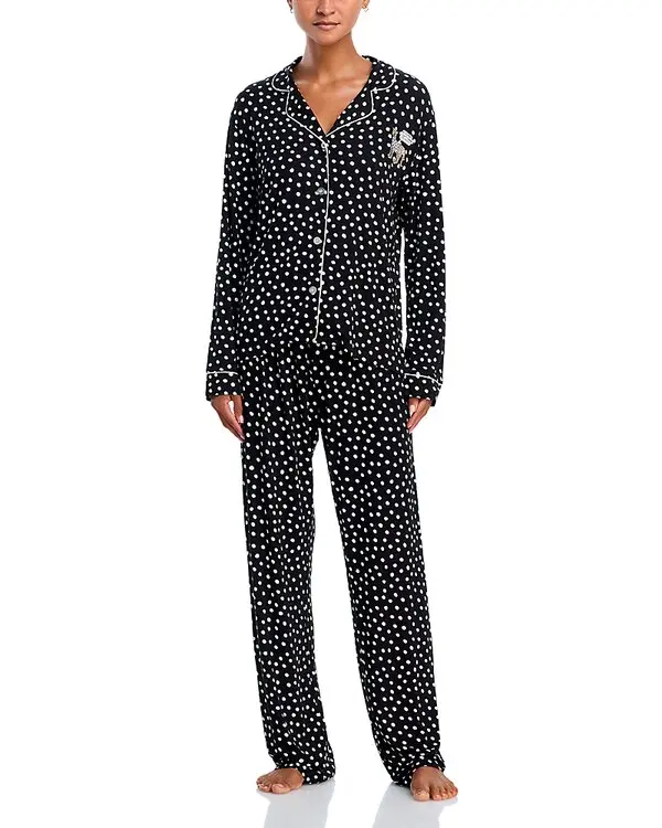 Aqua Long Pajama Set Exclusive - Polka Dot