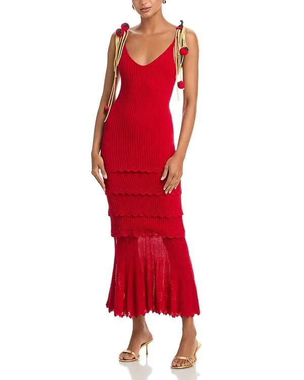 Aqua X Angelica Hicks Crochet Maxi Dress