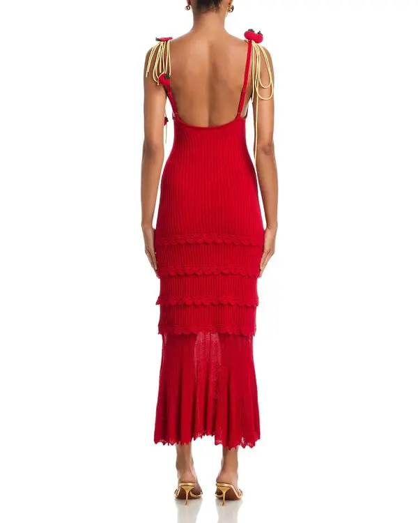 Aqua X Angelica Hicks Crochet Maxi Dress