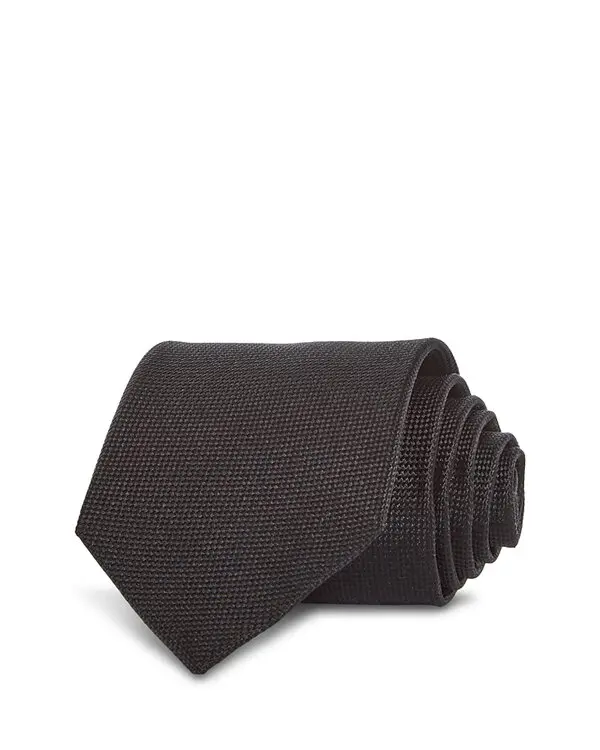 Bloomingdale'S Textured Print Silk Neck Tie - Black