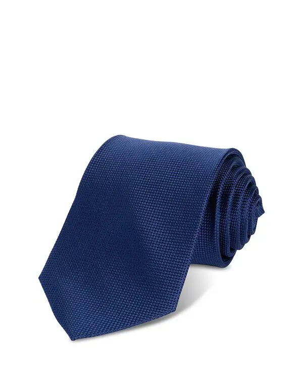 Bloomingdale'S Textured Print Silk Neck Tie - Navy