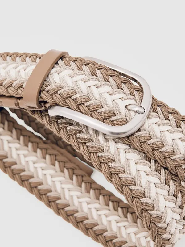 REISS Ellis Woven Stripe Belt