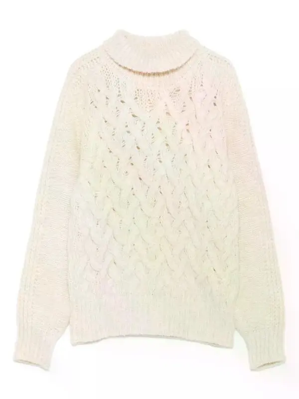 Eleventy Cable-knit Turtleneck Sweater