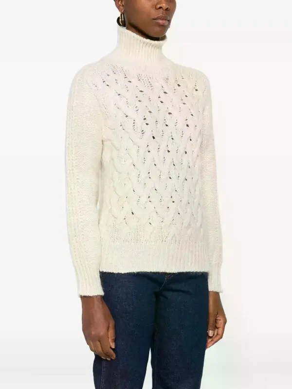 Eleventy Cable-knit Turtleneck Sweater