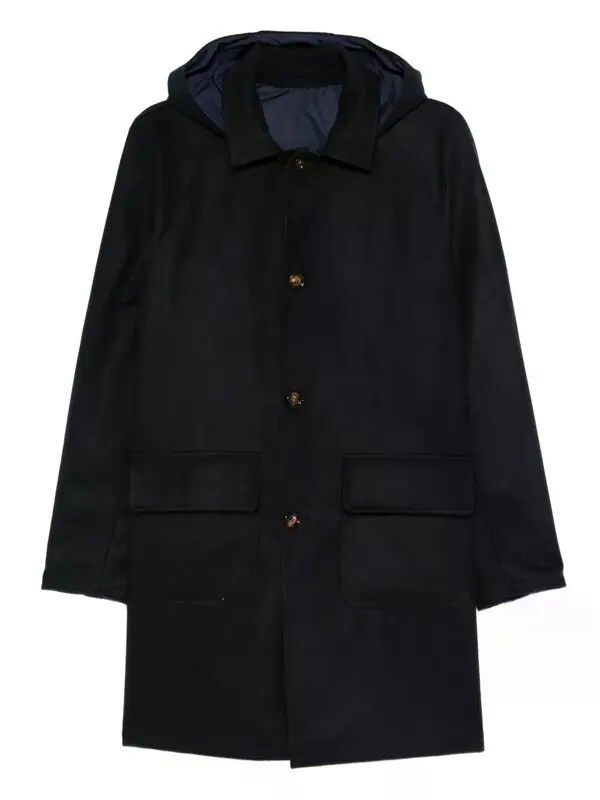 KIRED Hooded Coat With Flap-pocket Detail