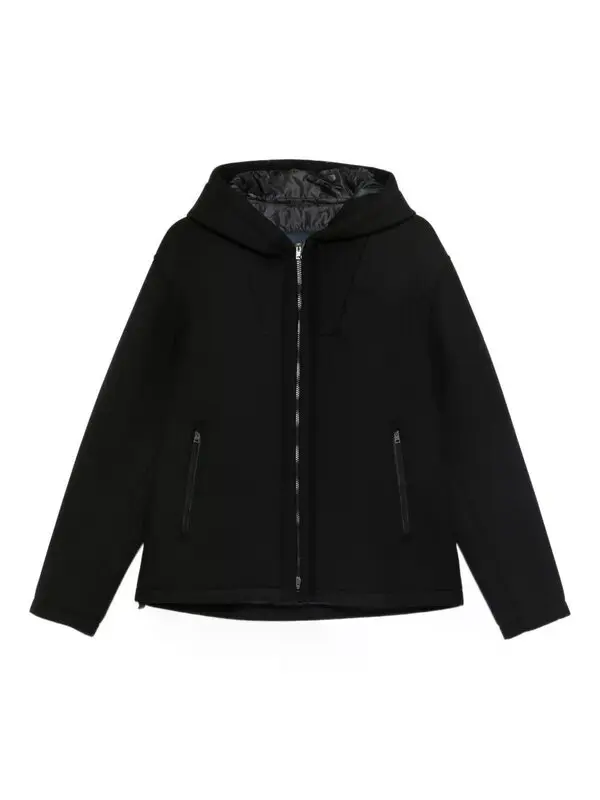Herno Hooded Zip-up Jacket - Black
