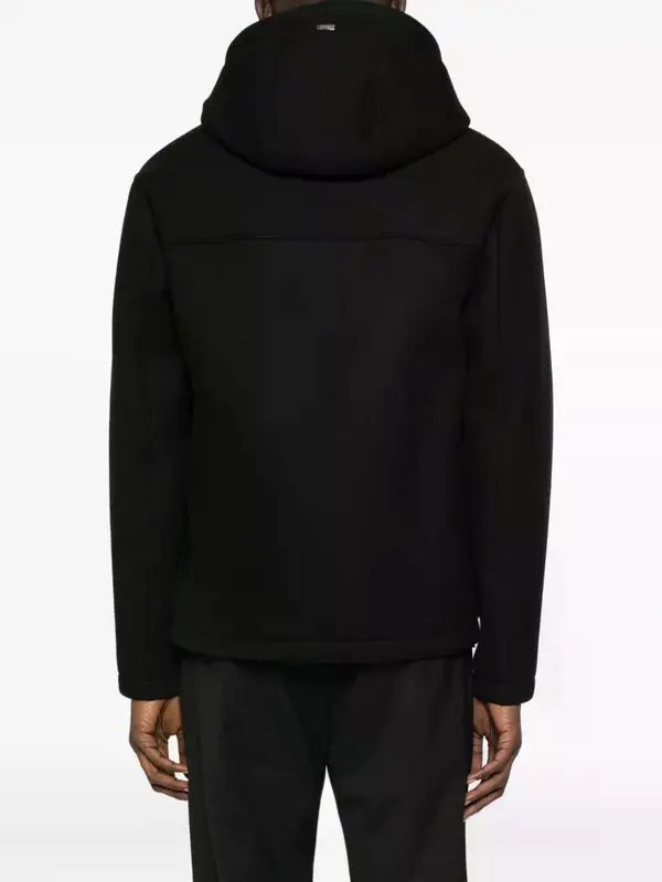 Herno Hooded Zip-up Jacket - Black