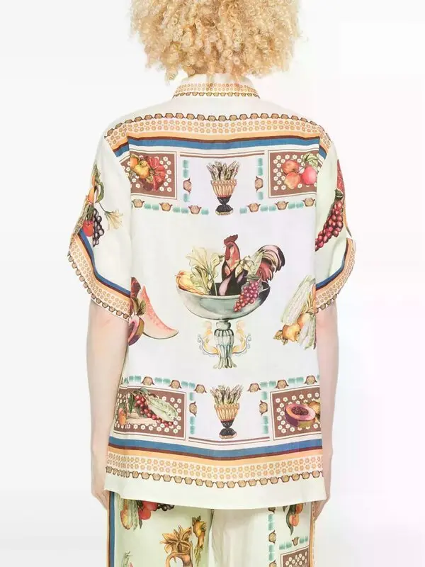 ALEMAIS Mercado Fruit-print Shirt - White