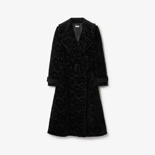 Burberry Vine Silk-blend Velvet Tailored Coat