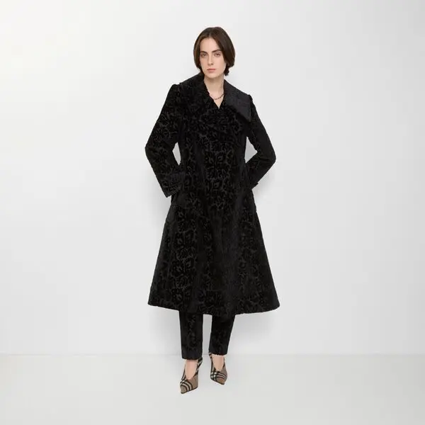 Burberry Vine Silk-blend Velvet Tailored Coat
